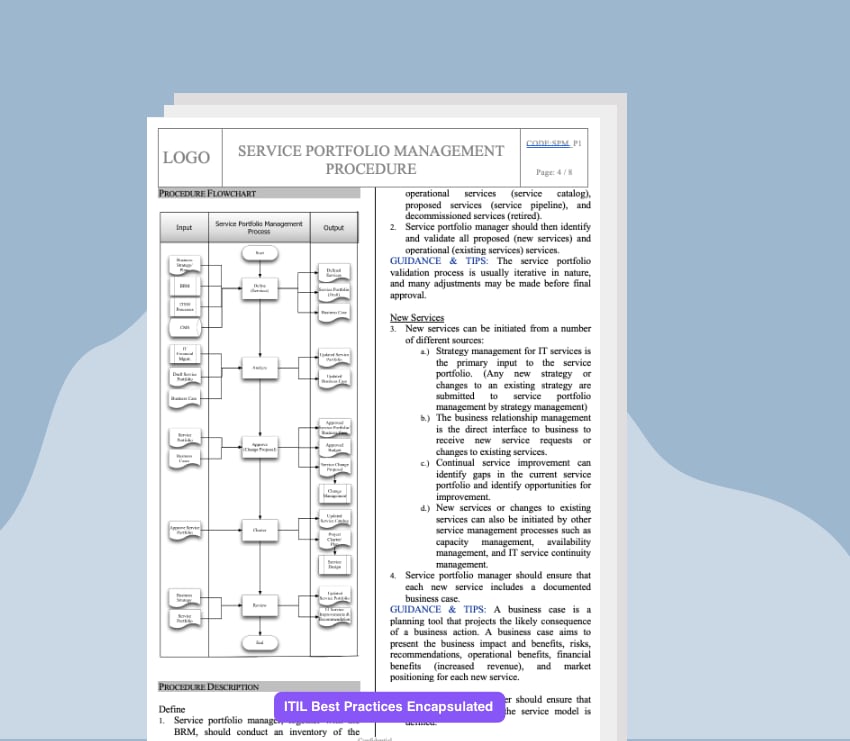 IT Service Portfolio Process Template – IT-QMS.COM